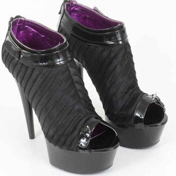 Ellie | Shoes | Ellie Shoes 69somi 6 Inch High Heel Peep Toe Ankle ...